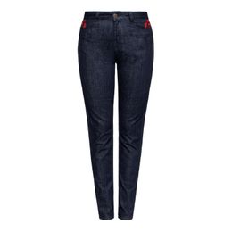 Queen Kerosin Damen Western Jeanshose Roses Denim