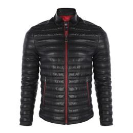 Lederjacke Sportliche Lederjacke Mit Rei&szlig;verschluss