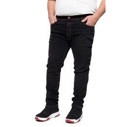 Way of Glory Herren &Uuml;bergr&ouml;&szlig;en Jeans im klassischen 5-Pocket Look Tom schwarz