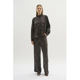 Karen Simonsen Langarm-Bluse Loose fit Tessa Meteroite black brown