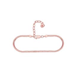 CAI Fu&szlig;kette 925/- Sterling Silber ros&eacute; vergoldet Venezianer Kette zweireihig