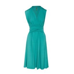 Kleid mit V-Ausschnitt und Sch&auml;rpe