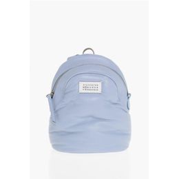 Maison Martin Margiela MM11 Rucksack GLAM SLAM aus gestepptem Leder mit Schultergurt in Hellblau