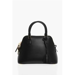 Maison Martin Margiela MM11 Leder 5AC Handtasche mit abnehmbarem Schultergurt in Schwarz
