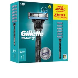 Gillette Mach 3 Maschine + 6 Ersatzteile 6 recambios