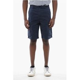 Woolrich Baumwoll-Cargo-Shorts mit G&uuml;rtelschlaufen in Blau