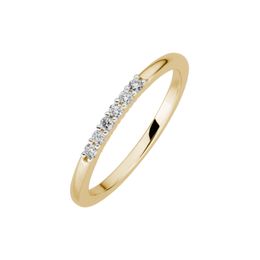 Lyomi Ring 585/- GG/rhod. 6 synth. Diam. 0,11ct.