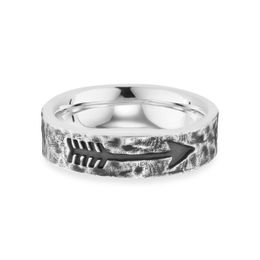 CAI Ring 925/- Sterling Silber rhodiniert matt Pfeil