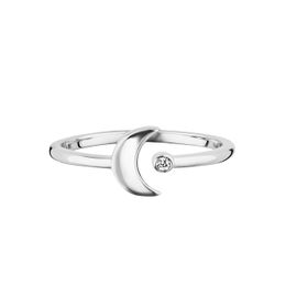 CAI Ring 925 Sterling Silber rhodiniert Zirkonia Mond