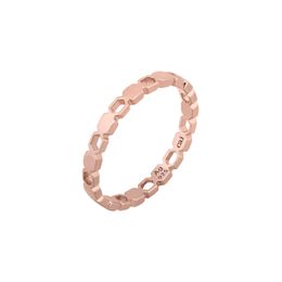 CAI Ring 925/- Sterling Silber ros&eacute;vergoldet Hexagon Cut Outs Stacking