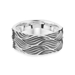 CAI Ring 925/- Sterling Silber oxidiert Wellen