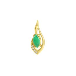 Diamonds by Ellen K. Fascination by Ellen K. Anh&auml;nger 585/- Gelbgold mit Smaragd Wei&szlig;topas