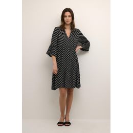 Kaffe Kleid A-shape black white