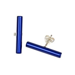 DeMarie Ohrringe eloxiertes Aluminium blau