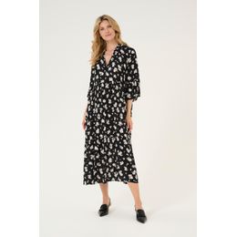 Kaffe Kleid A-shape black white