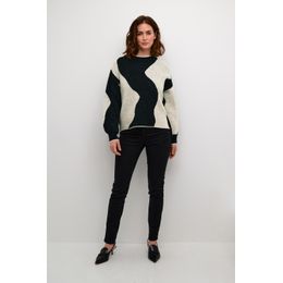 Kaffe Strickpullover Regular fit black offwhite
