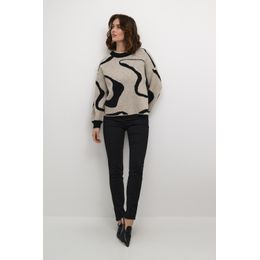 Kaffe Strickpullover Regular fit black offwhite