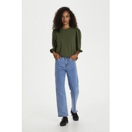 Kaffe Langarm-Shirt Regular fit olive