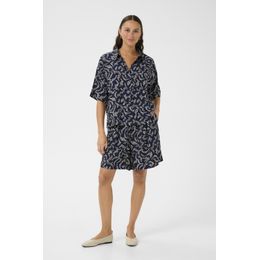 Kaffe Langarm - Hemd Baggy fit Midnight Marine Lace Print dark blue