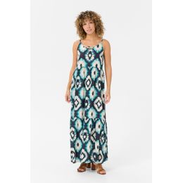 Cream Kleid A-shape blue multi