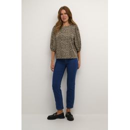 Kaffe Langarm-Shirt Regular fit Leopard Jacquard leopard