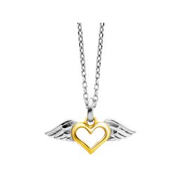 JULIE JULSEN Anh&auml;nger mit Kette 925 Silber rhodiniert teils vergoldet Heartwing