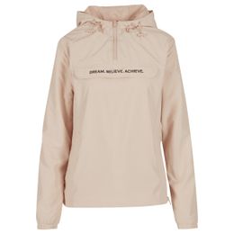 Allwetterjacke MisterTee "MisterTee Dream Believe Achieve Ladies Basic Pull Over Jacket", Damen, Gr. L, lightpink, 100% Polyester, mehrfarbig, normal, ohne Ausschnitt, Jacken
