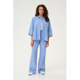 Culture Langarm - Hemd Relaxed fit Blue Stripe white