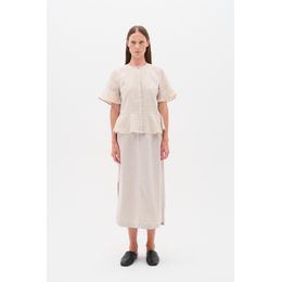 Inwear Kurzarmhemd Gerade Passform Haze Melange beige