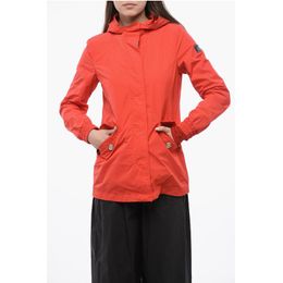 Woolrich SOMMER-Windbreakerjacke mit Kapuze in Rot