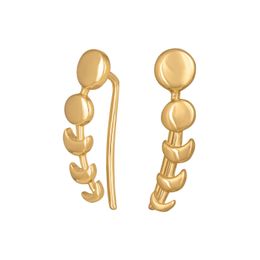 CAI Ohrklemmen 925/- Sterling Silber vergoldet Mondzyklus Luna