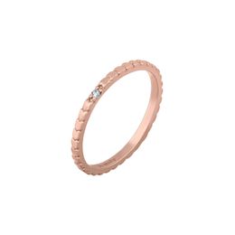 CAI Ring 925/- Sterling Silber ros&eacute;vergoldet Herzen Zirkonia Stacking