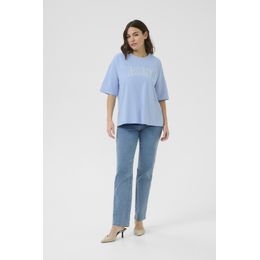 Kaffe T-shirt Oversize fit Vista Blue W. Chalk Embroidery light blue