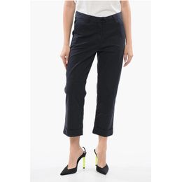 Woolrich Cropped-Fit-Chinos aus Stretch-Baumwolle in Blau