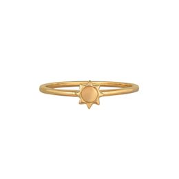CAI Ring 925 Sterling Silber gelb vergoldet Sonne