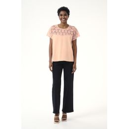 Kaffe Kurzarm-Bluse Regular fit Misty Rose