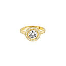 JULIE JULSEN Ring 925 Silber vergoldet Zirkonia wei&szlig;