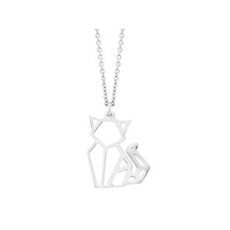 JULIE JULSEN Anh&auml;nger mit Kette 925 Silber rhodiniert Katze