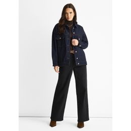 Dunkle Indigo Denim Trucker Jacke