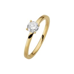 OROLINO Ring 585/- Gelbgold 1 Brill. 0,50ct. wei&szlig;