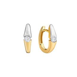 Celesta Gold Ohrring 375/- Gelbgold 2farbig Zirkonia