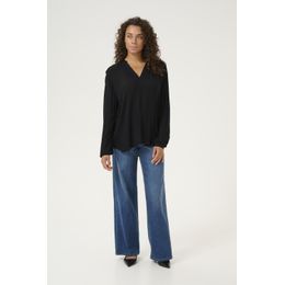 Kaffe Langarm-Bluse Regular fit Black