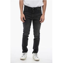 Neil Barrett Skinny Fit NICK Stone Washed Denims 14 cm in Schwarz
