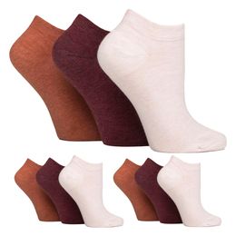9er Pack Damen Diabetes Trainingssocken | Breite Kn&ouml;chelsocken f&uuml;r geschwollene F&uuml;&szlig;e