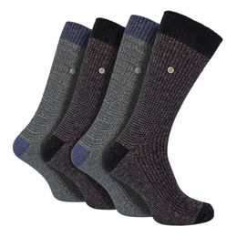 JEEP 4er-Pack Herren Baumwollanz socks | Spirit Square Stricksocken