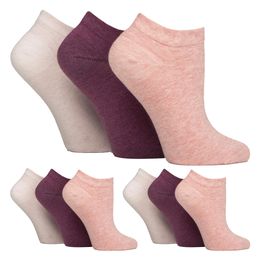 9er Pack Damen Diabetes Trainingssocken | Breite Kn&ouml;chelsocken f&uuml;r geschwollene F&uuml;&szlig;e