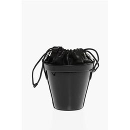 Maison Martin Margiela Bucket Bag aus Lackleder mit verstellbarem Schultergurt in Schwarz