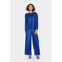 Saint Tropez Langarm-Bluse Gerade Passform blue