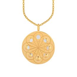 CAI Anh&auml;nger mit Kette 925/- Sterling Silber bicolor Mondzyklus Luna