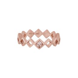 CAI Ring 925 Silber ros&eacute;vergoldet Rauten mit Zirkonia